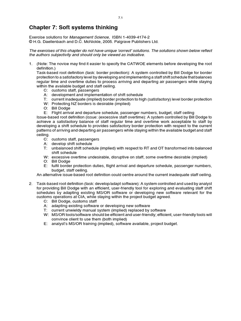 Daellenbach CH7 Solutions | PDF | Computers