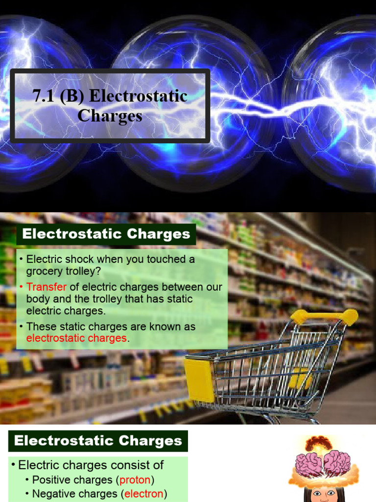 7.1 (B) Electrostatic Charges | PDF | Electric Charge | Electrostatics