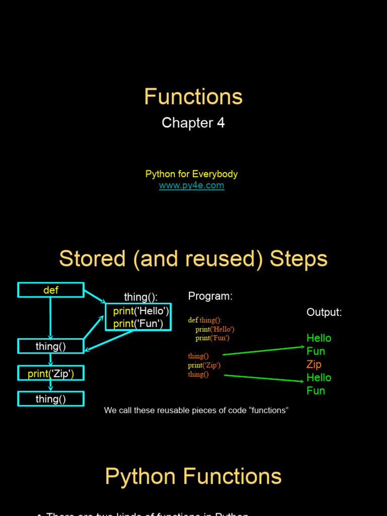 Pythonlearn 04 Functions | PDF