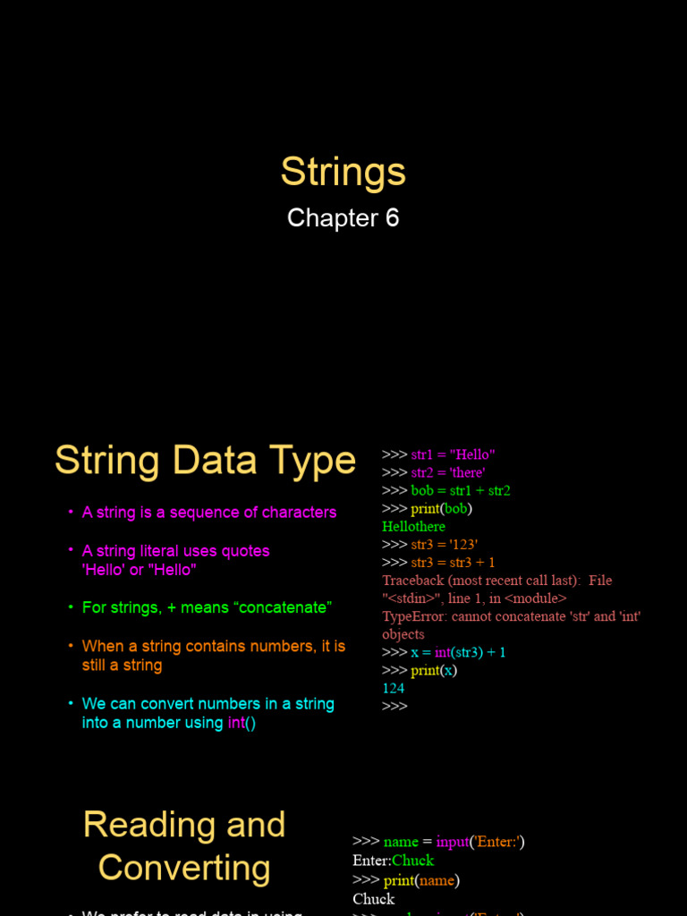 Pythonlearn 06 Strings | PDF | String (Computer Science) | Computer ... Pythonlearn 06 Strings | PDF | String (Computer Science) | Computer ...