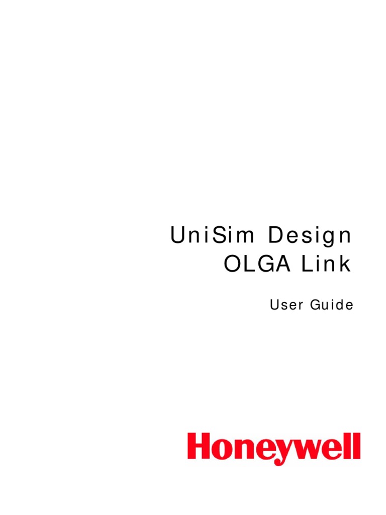 UniSim Design OLGA Link User Guide | PDF | Fluid Dynamics | Spreadsheet