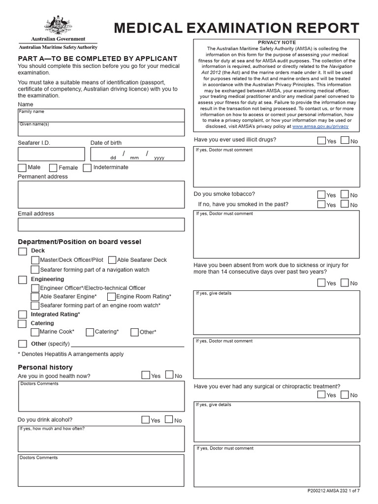 Medical Examination Report for Seafarers | PDF | Blood Pressure | Heart