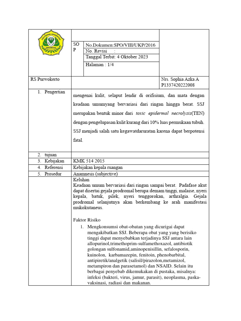 Sop Steven Jhonsonn | PDF | Sains & Matematika