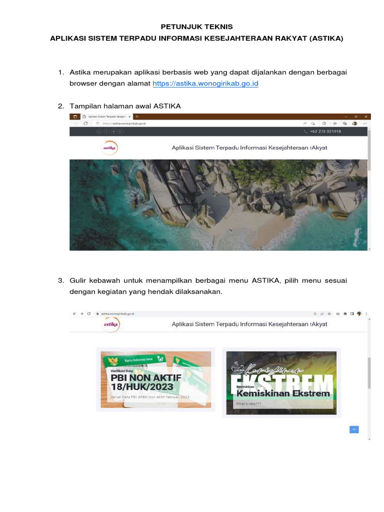 Pedoman Teknis Astika | PDF