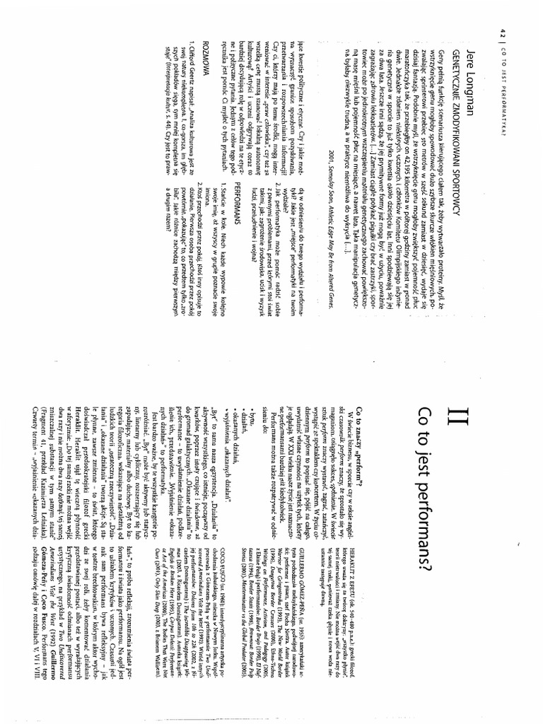 Schechner Co To Jest Performans | PDF