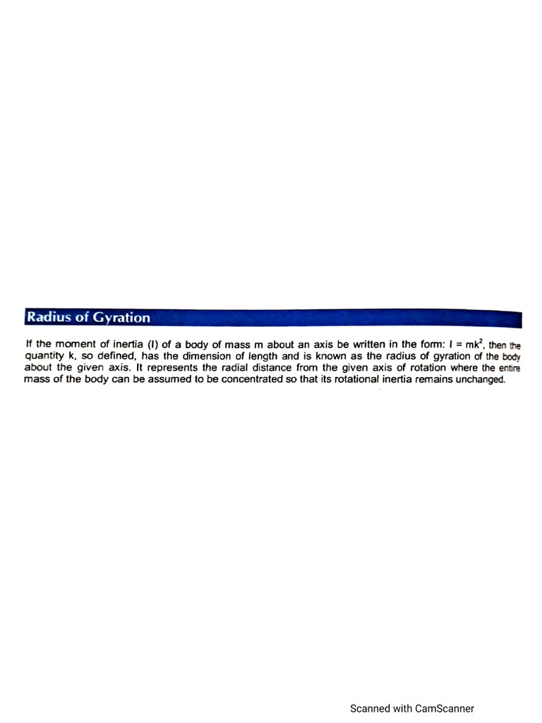 Radius of Gyration | PDF