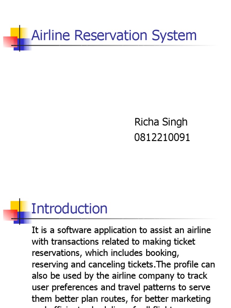 Airline Reservation System: Richa Singh 0812210091 | PDF | Model–View–Controller | Java Server Pages