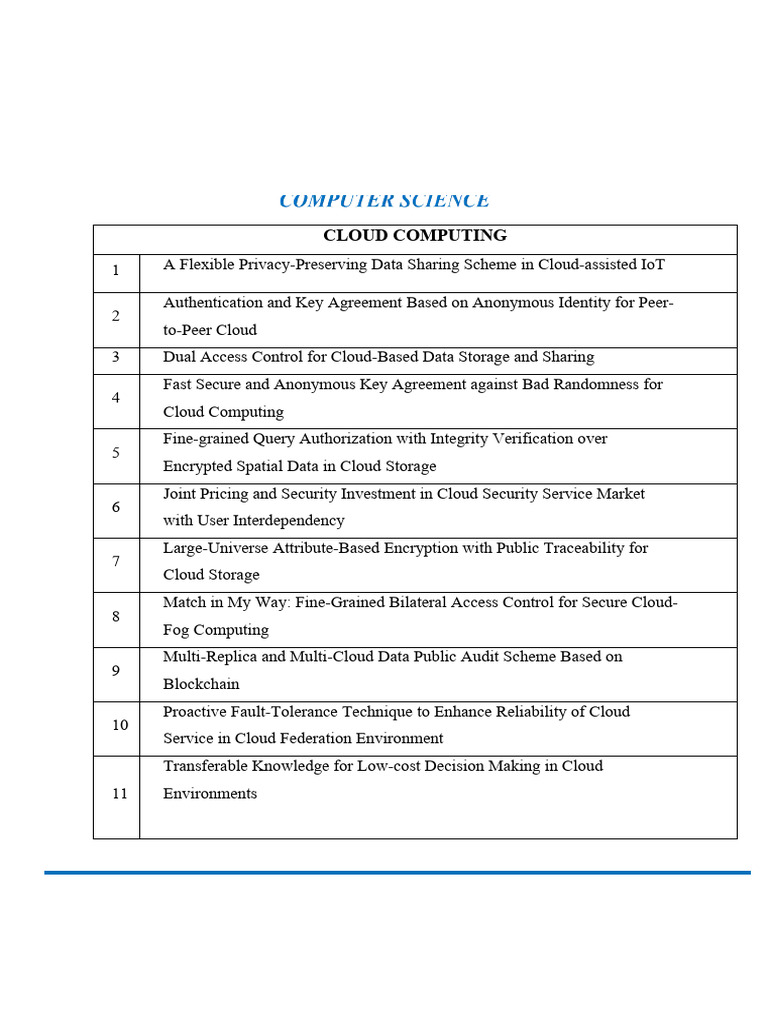 Computer Science & It Topics | PDF | Machine Learning | Cloud Computing