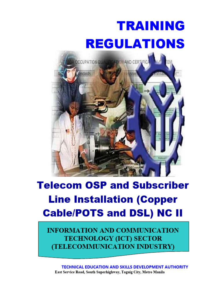 TR - Telecom OSP and Subscriber Line Installation (Copper Cable-POTS ...
