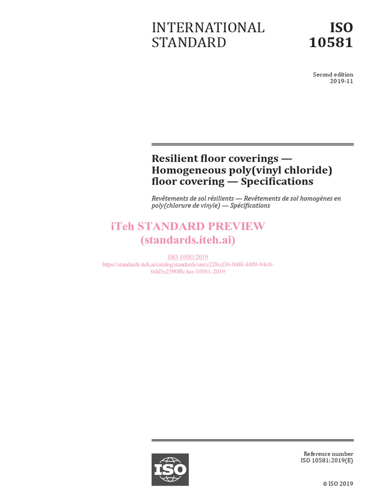 Iso 10581 2019 | PDF | Flooring | International Organization For Standardization