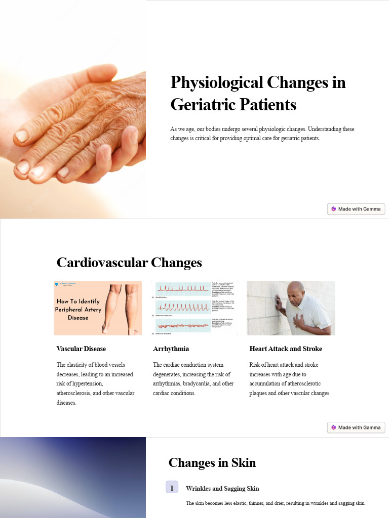 Physiological Changes in Geriatric Patients | PDF | Urinary ...