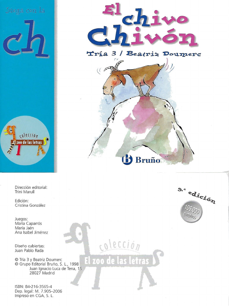 El Zoo de Las Letras 5 - El Chivo Chivon - Juega Con La CH | PDF
