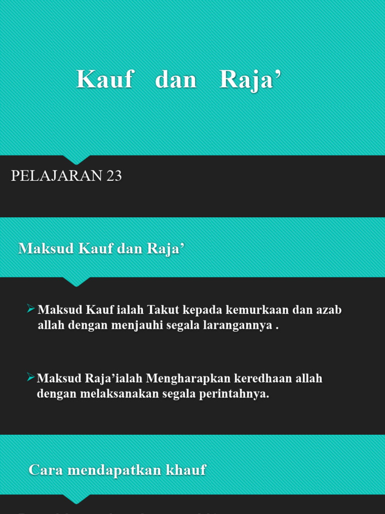 Khauf dan Raja’ dalam Iman | PDF | Agama & Spiritualitas
