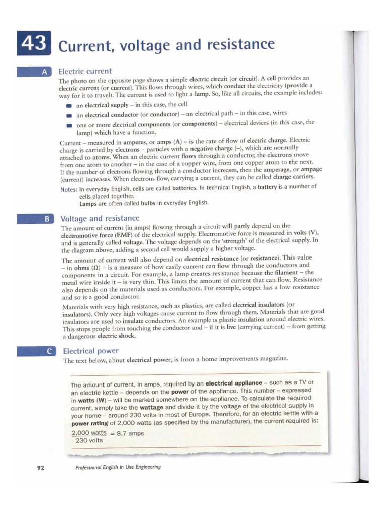 CP 3 Electricity Measurement Current | PDF