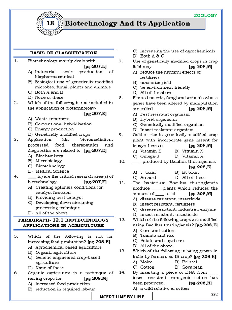 Biotechnology Applications Overview | PDF | Biotechnology | Polymerase ...