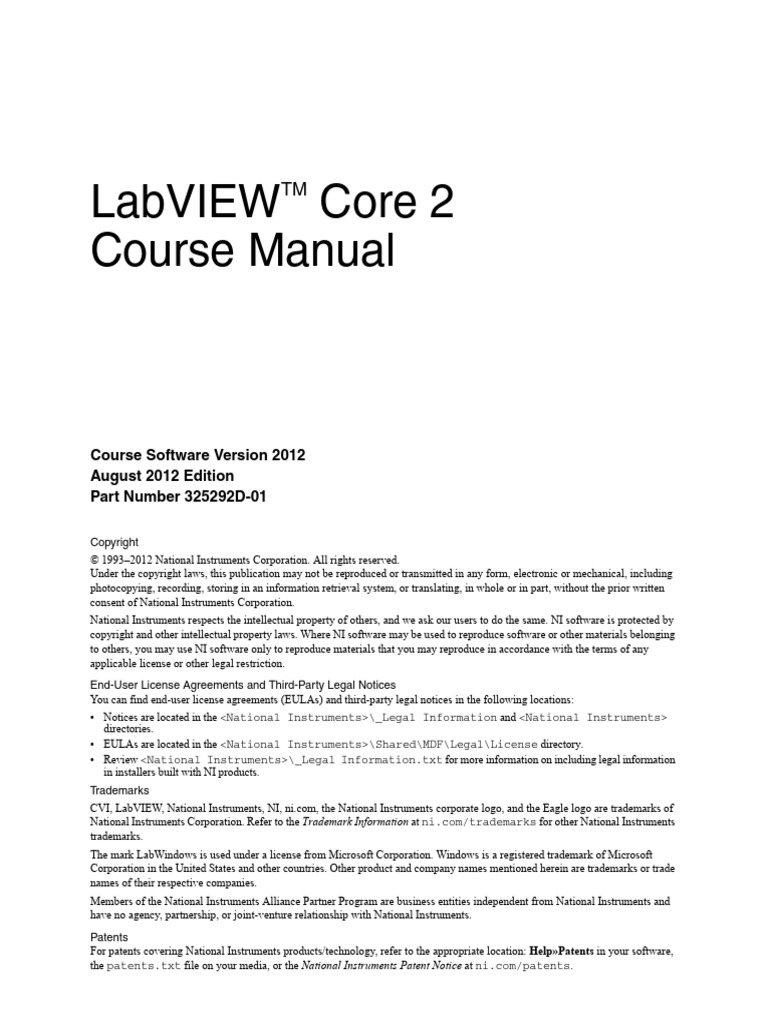LabVIEW TM Core 2 Course Manual-1-10 | PDF | Queue (Abstract Data Type ...