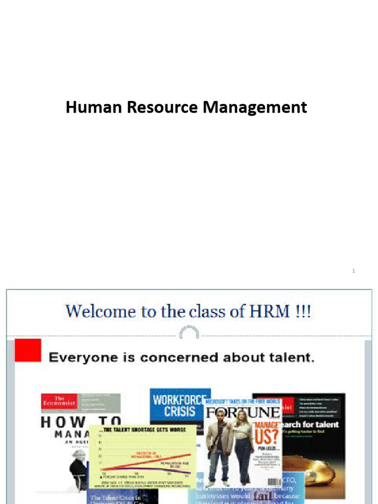 HRM - Unit 1 | PDF | Career & Growth
