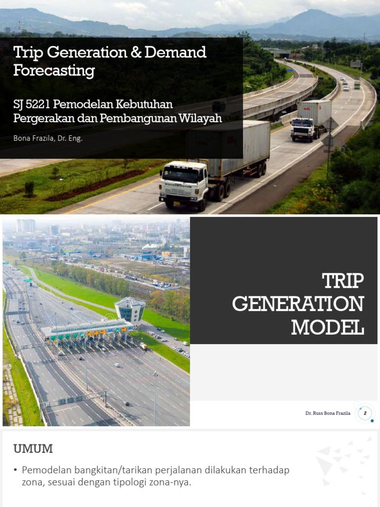 3 - Trip Generation Dan Proyeksi Pertumbuhan Lalu Lintas | PDF