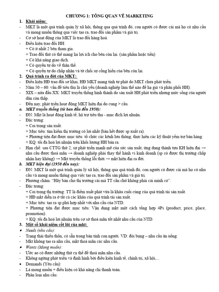 Marketing T NG H P | PDF