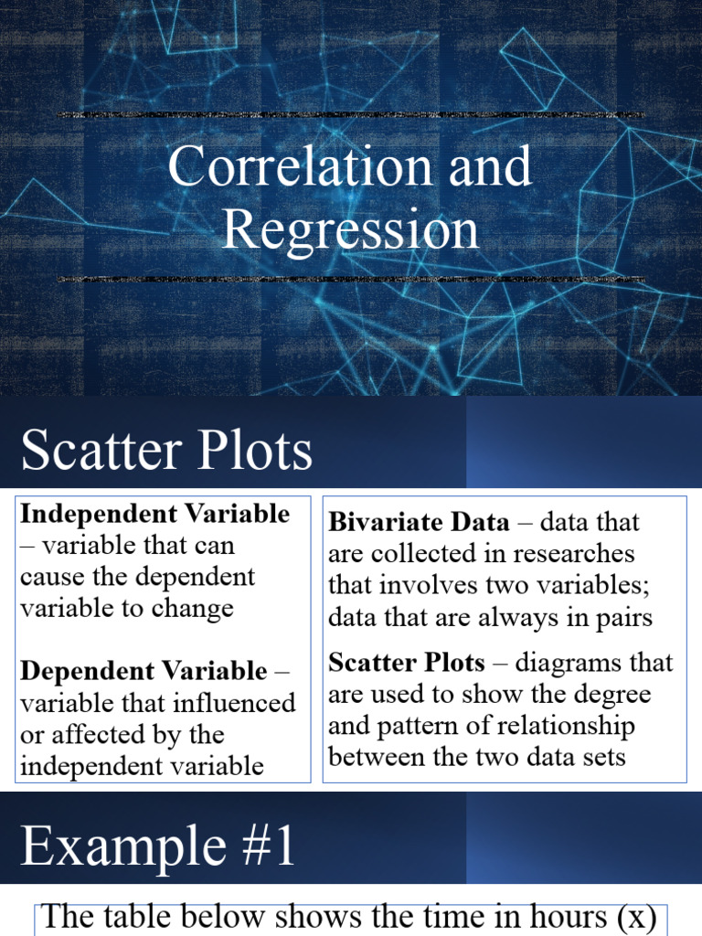 Correlation and Regression | PDF | Technology & Engineering