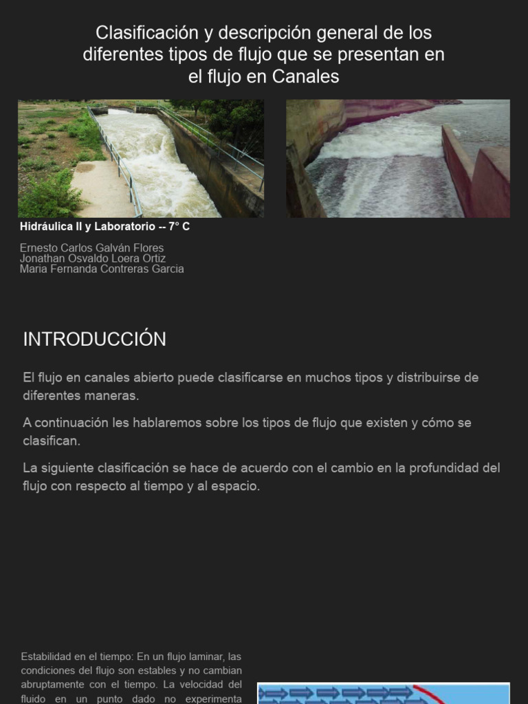 Tipos de flujo en canales abiertos | PDF | Canal | Turbulencia