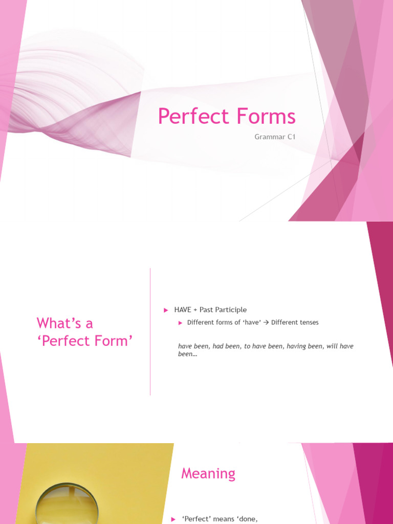 Understanding Perfect Forms in Grammar | PDF