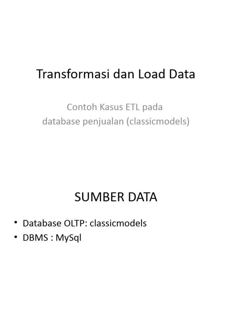 Slide Transformasi Data | PDF