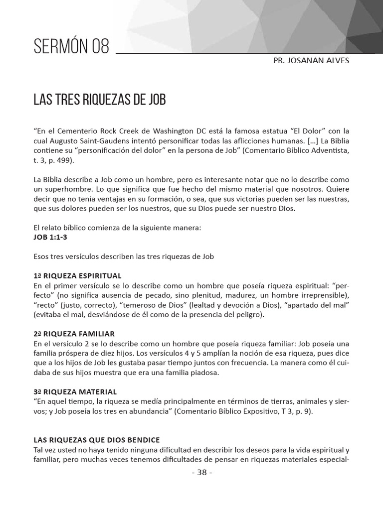 Las Riquezas de Job | PDF | Libro de trabajo | Dios