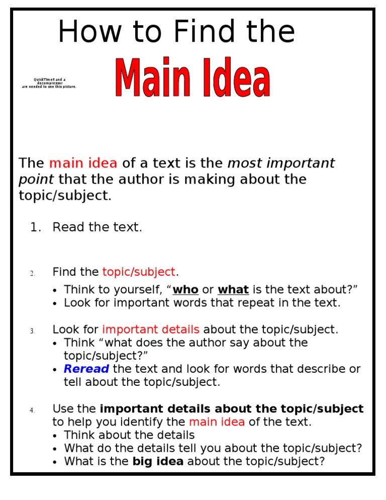 Find Main Idea | PDF