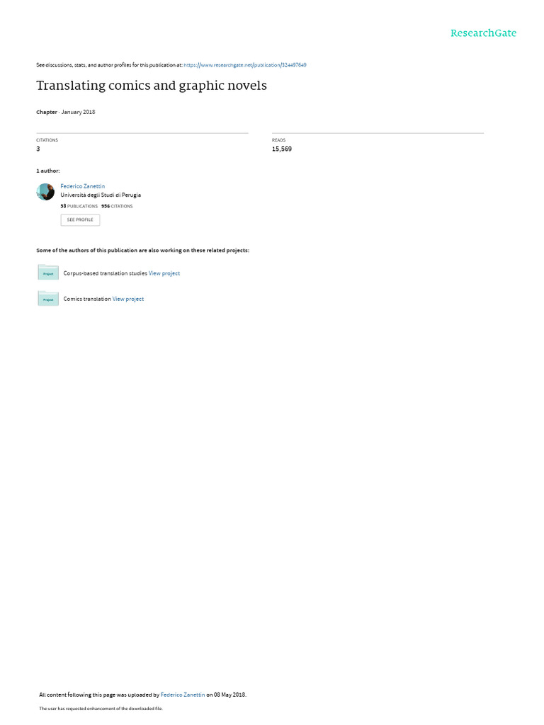 Translating Comics and Graphic Novels | PDF