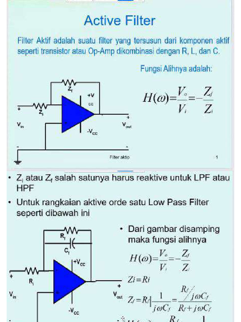 Rangkaian Listrik - Filter Aktif | PDF