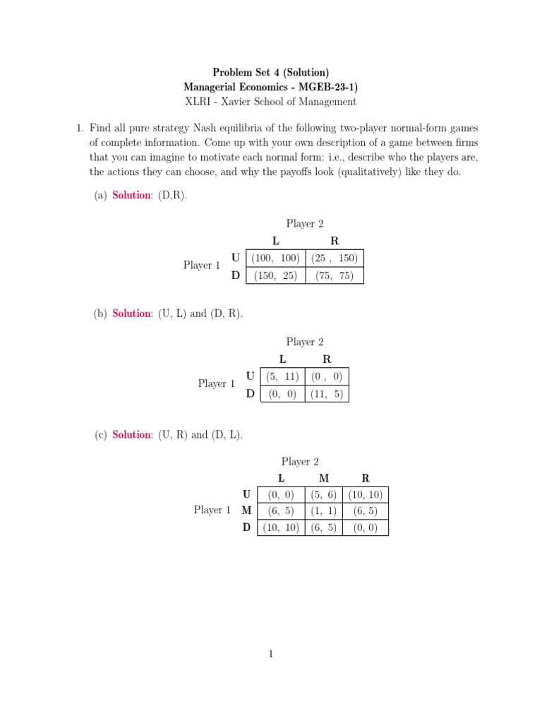 Problem Set 4 - Solution | PDF | Teaching Methods & Materials | Science & Mathematics