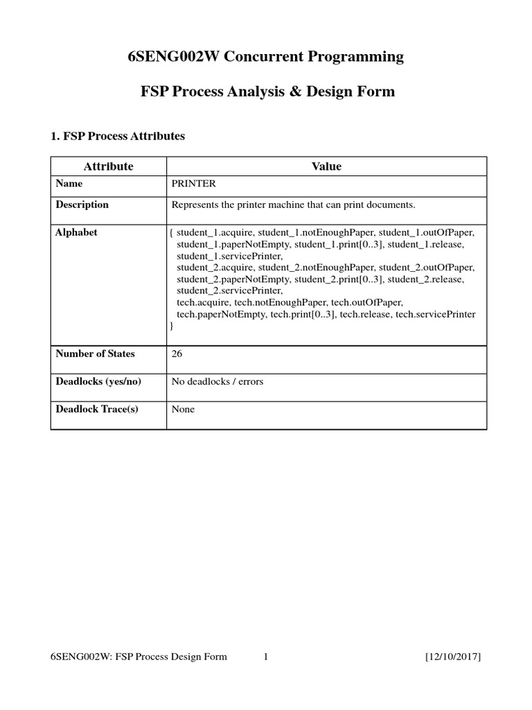 FSP Process Form | PDF