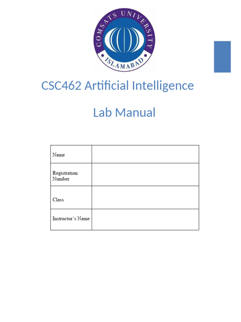 AI Lab Manual 2021-V1 | PDF | Artificial Intelligence | Intelligence (AI) & Semantics