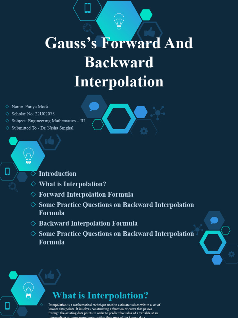Gauss's Forward and Backward Interpolation | PDF