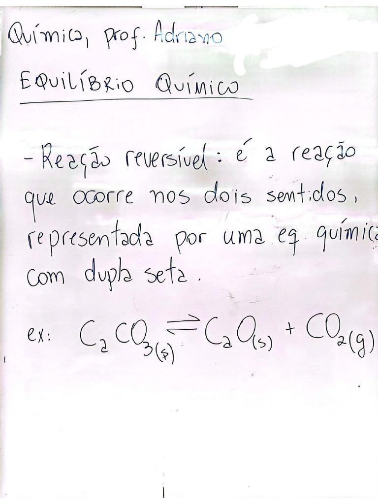 Equilíbrio Químico | PDF