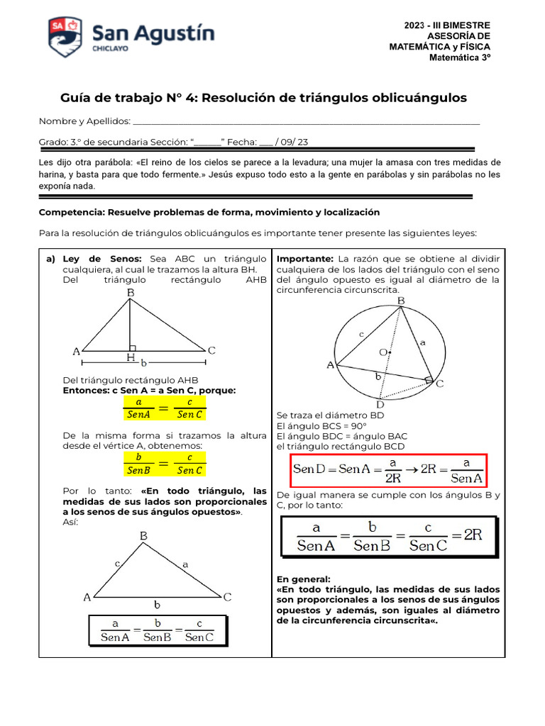 3°sec Matemática Iiibim2023 Guíadetrabajo4 | PDF