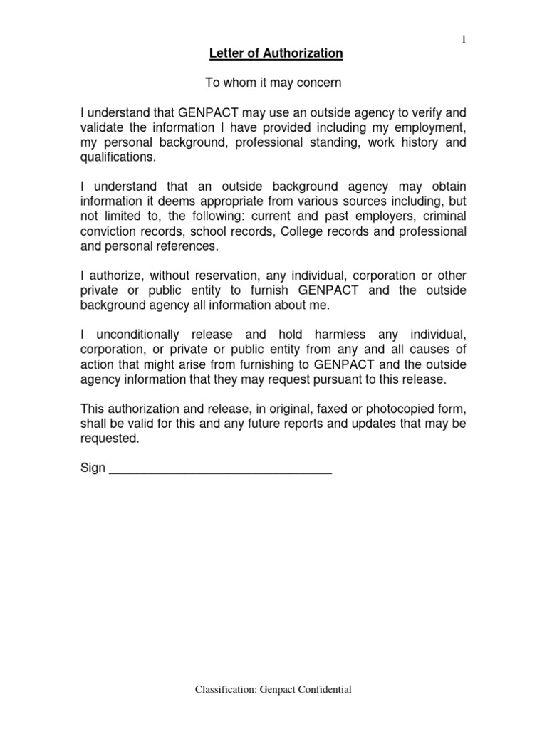 Authorization Form (LOA & IRF) | PDF | Business | Justice