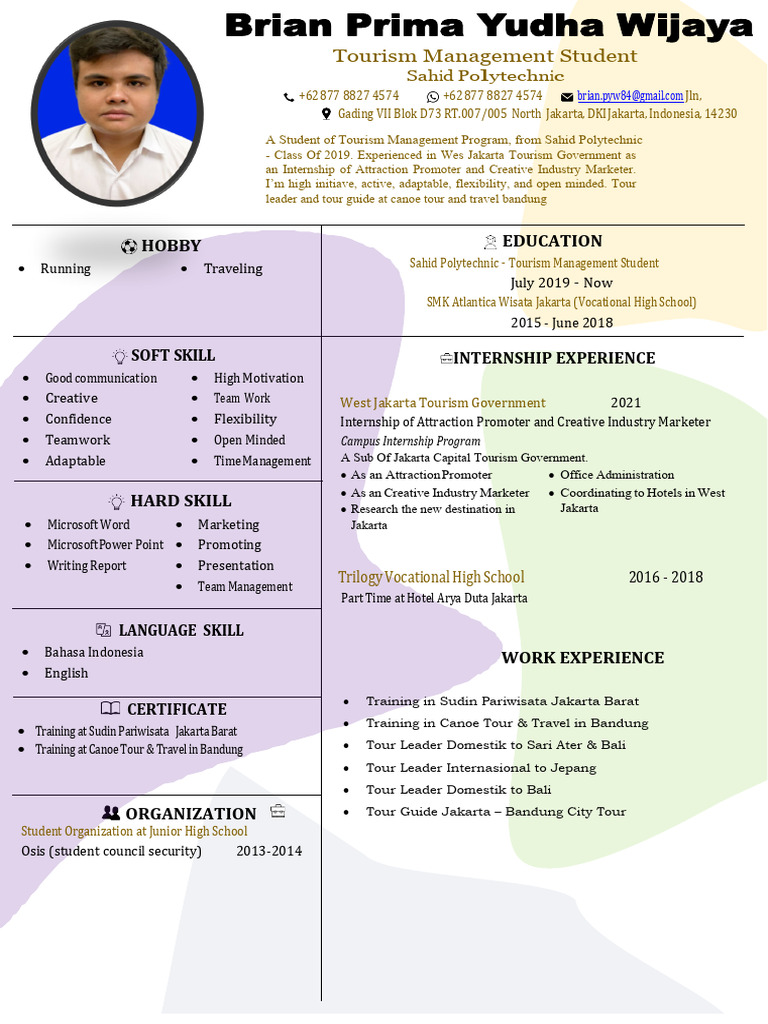 Curriculum Vitae Brian Wicaksono Pdf Jakarta