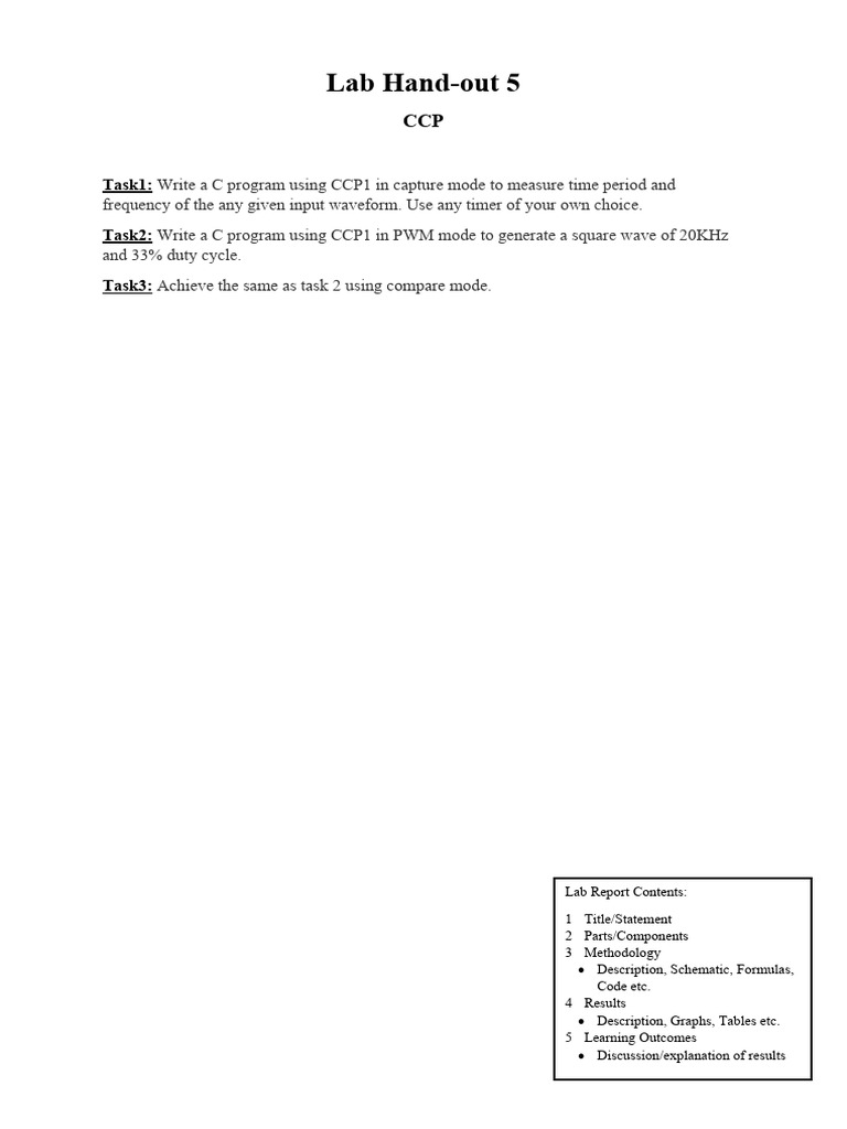 Lab Hand-Out 5 | PDF