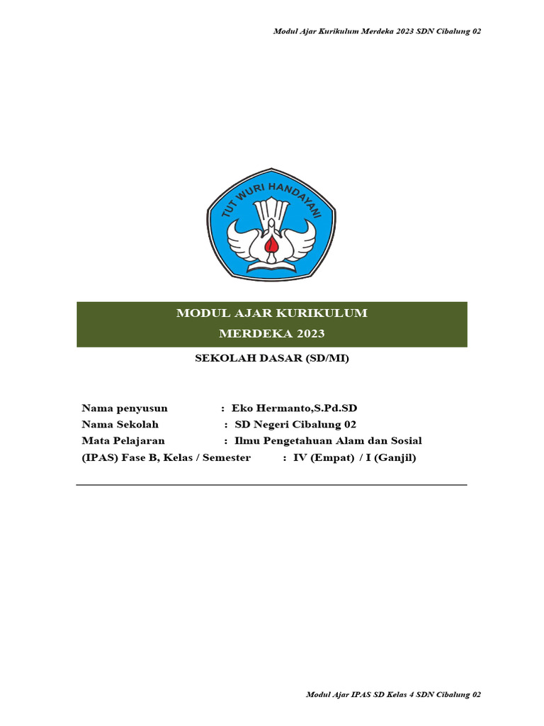 Contoh Modul Ajar | PDF