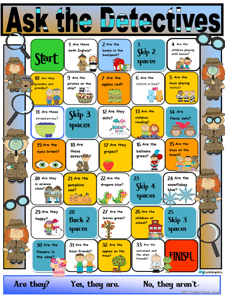Present Simple Boardgame (Detective Theme) | PDF