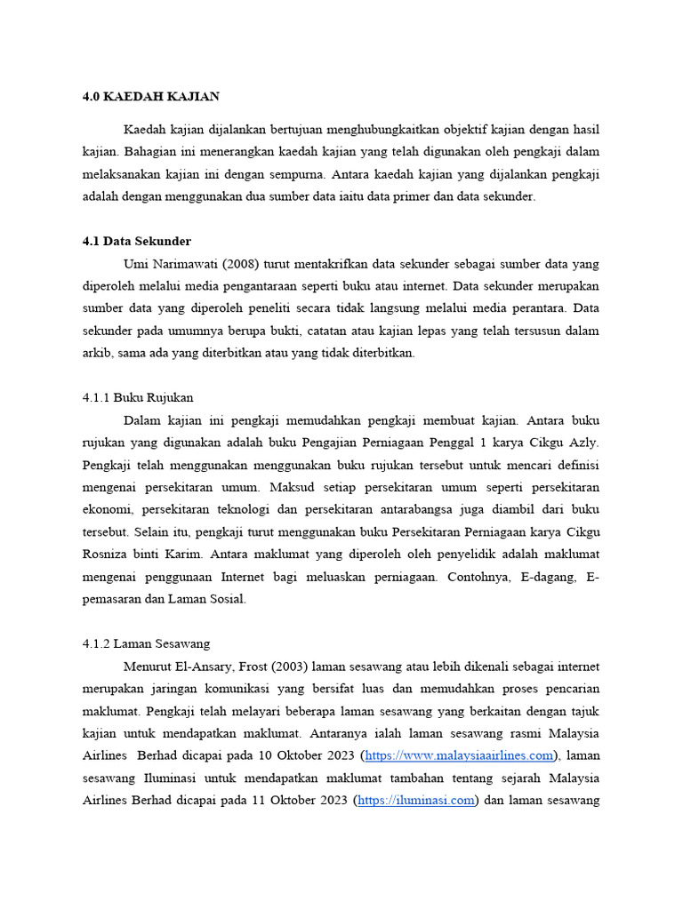 Kaedah Dan Dapatan | PDF