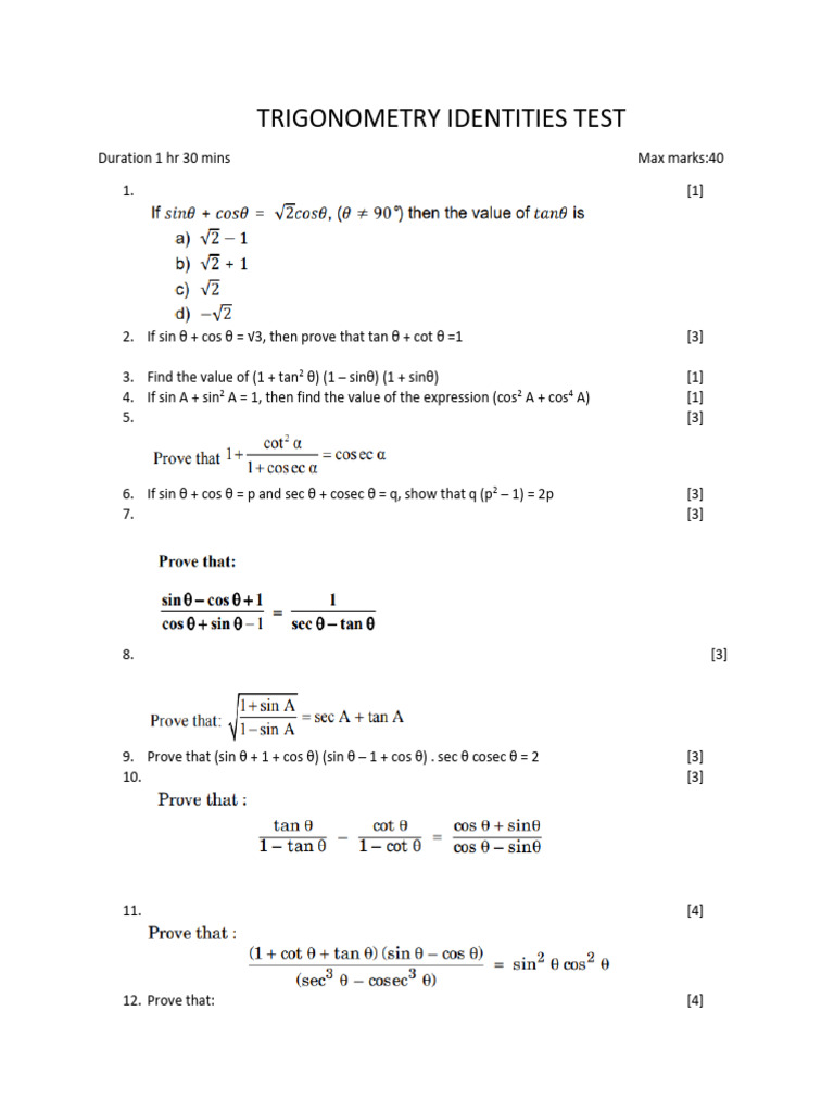 Trigonometric Identities | PDF