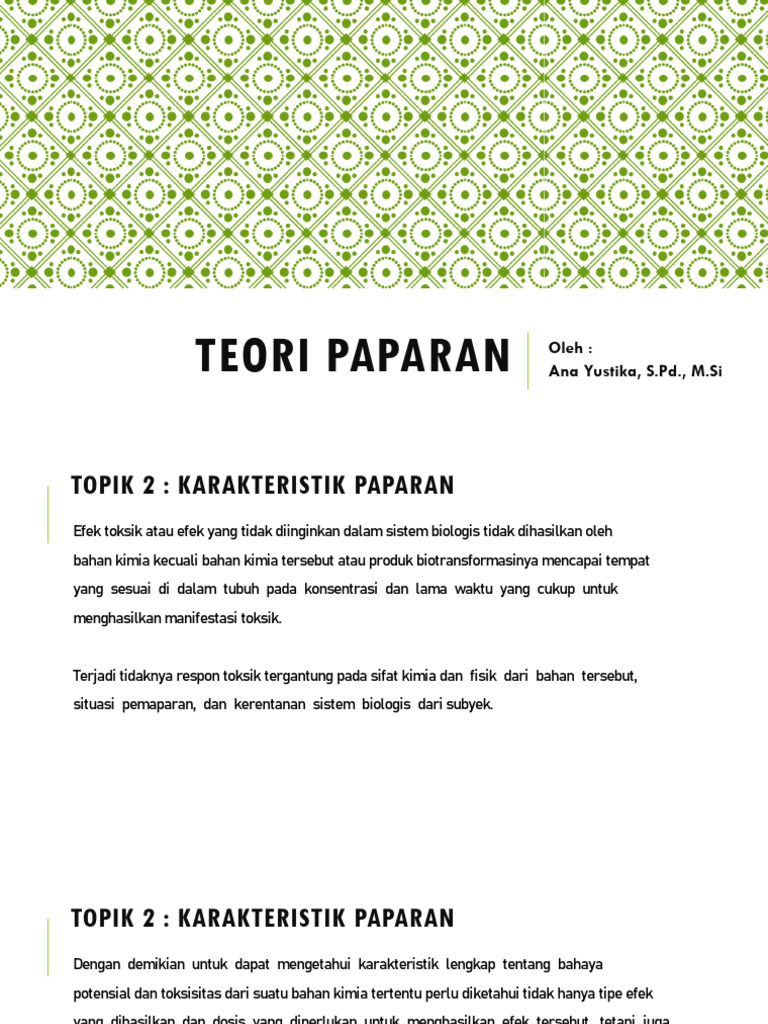 Teori Paparan Part II | PDF