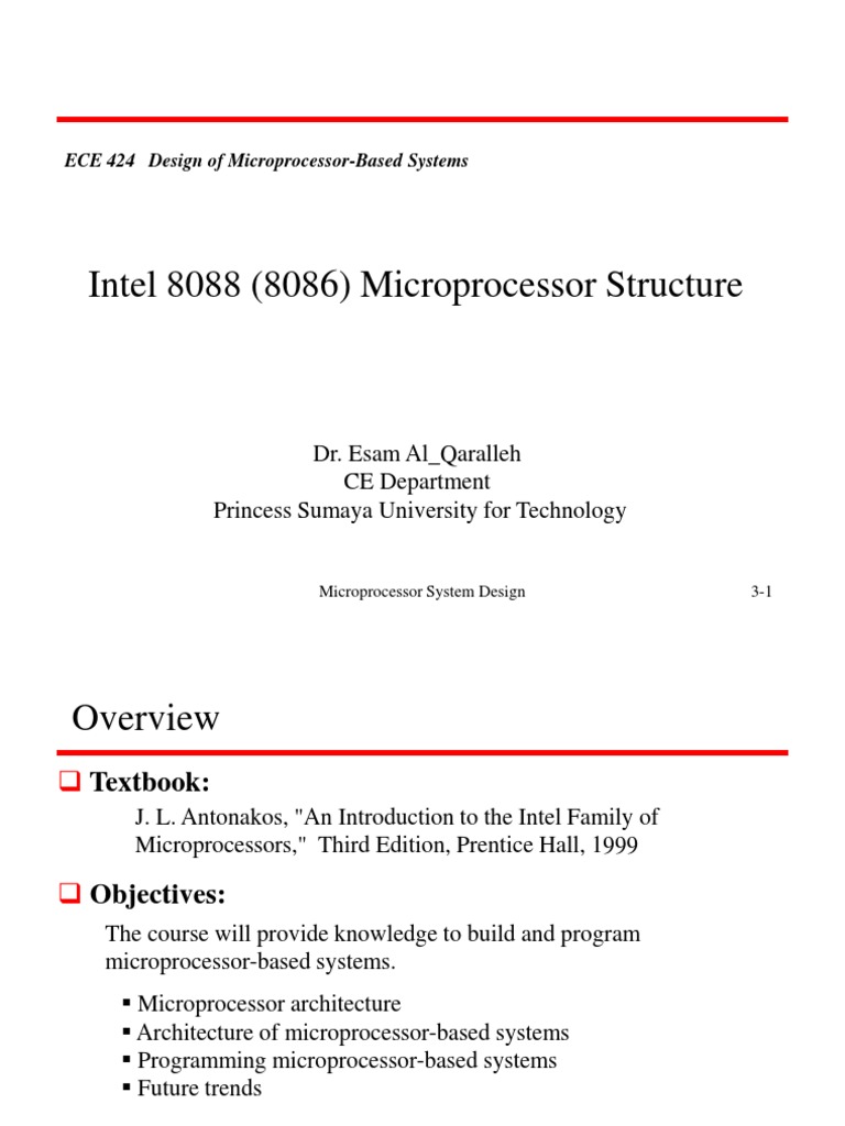 Intel 8088 Microprocessor | PDF