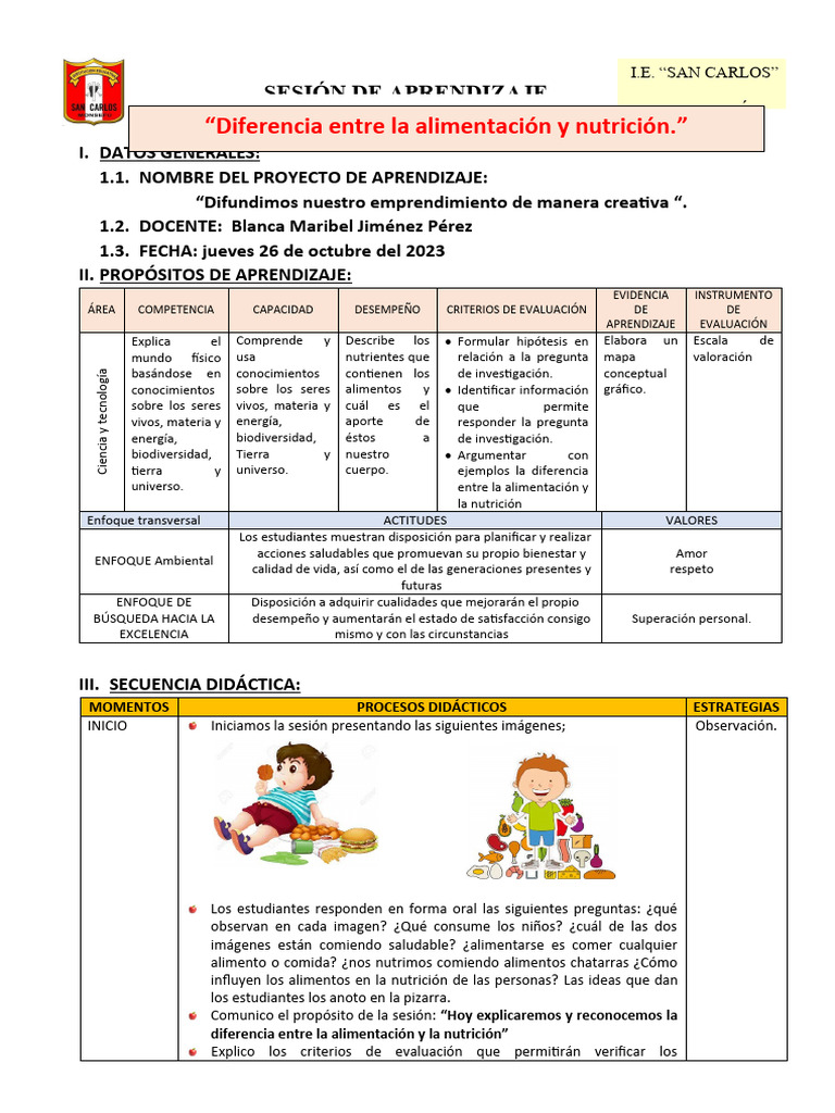 Diferencia Entre Alimentacion y Nutricion | PDF Diferencia Entre Alimentacion y Nutricion | PDF