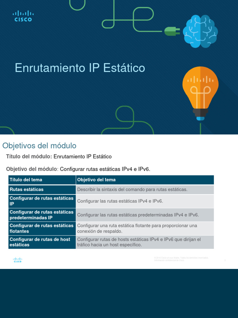 Enrutamiento IP Estático FI5ircQ | PDF | Enrutador (Computación) | Dirección IP