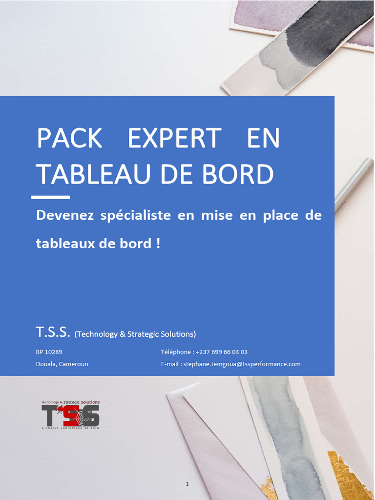 Votre Brochure Du Pack Expert en Tableau de Bord | PDF