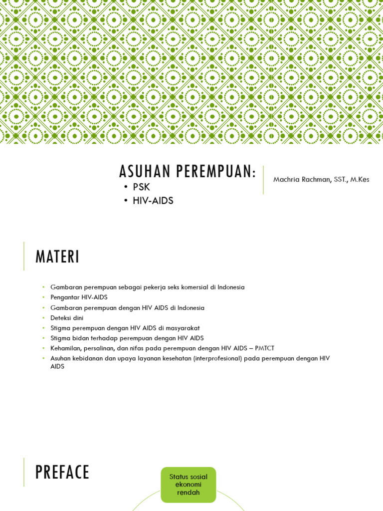Asuhan Pada Perempuan PSK - Hiv Aids | PDF